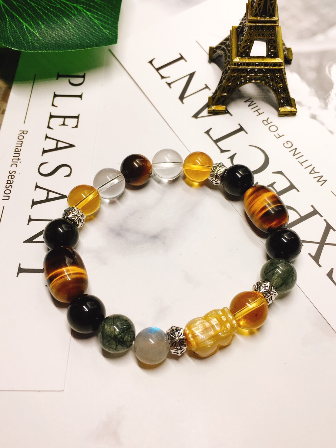 板鈦貔貅招財款_Q小兔水晶手創