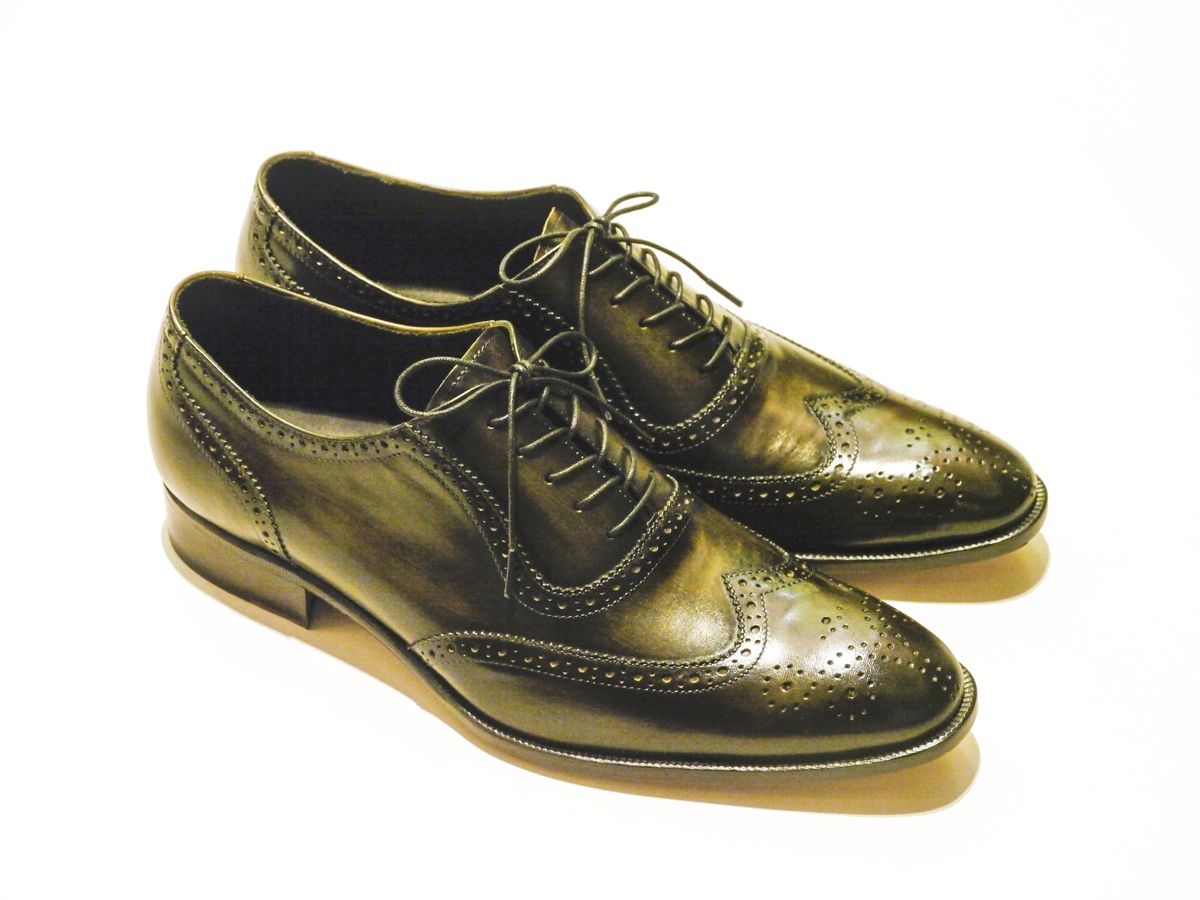 VANOL RD141 Brogue Oxford - Olive Green_VANOL Shop