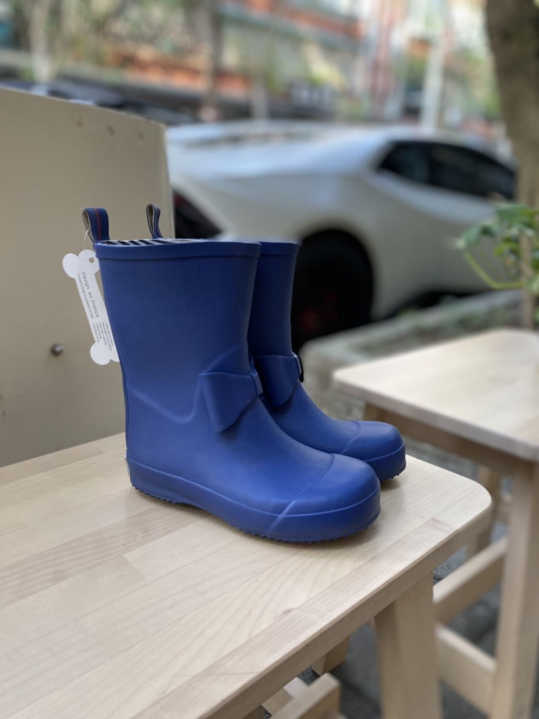 【BOXBO】法國BOXBO雨靴-愛時尚(領結藍)。_doudou 2022/除舊布新、虎虎生風。