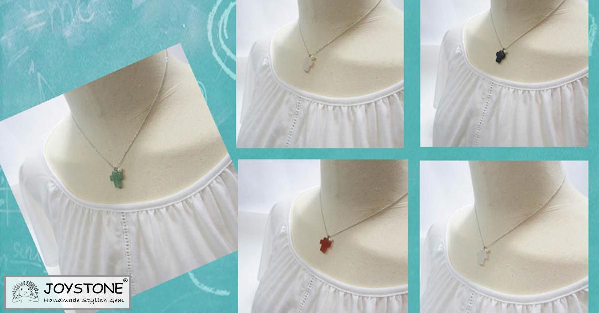 祝福項鍊 純銀十字架項鍊 水晶十字架x珍珠 5款選1 信仰項鍊_JOYSTONE 風格飾物