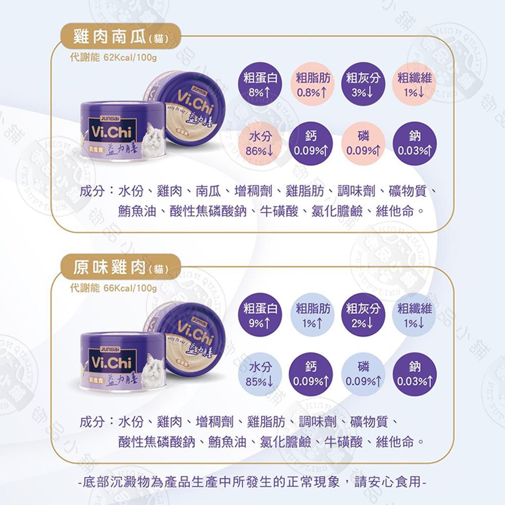 【Vi.Chi 維齊】24罐組 益力膳貓餐罐 雞肉/雞肉南瓜80g 無穀 低磷 (皮毛護眼保健 全齡貓適用) - 全聯全電商