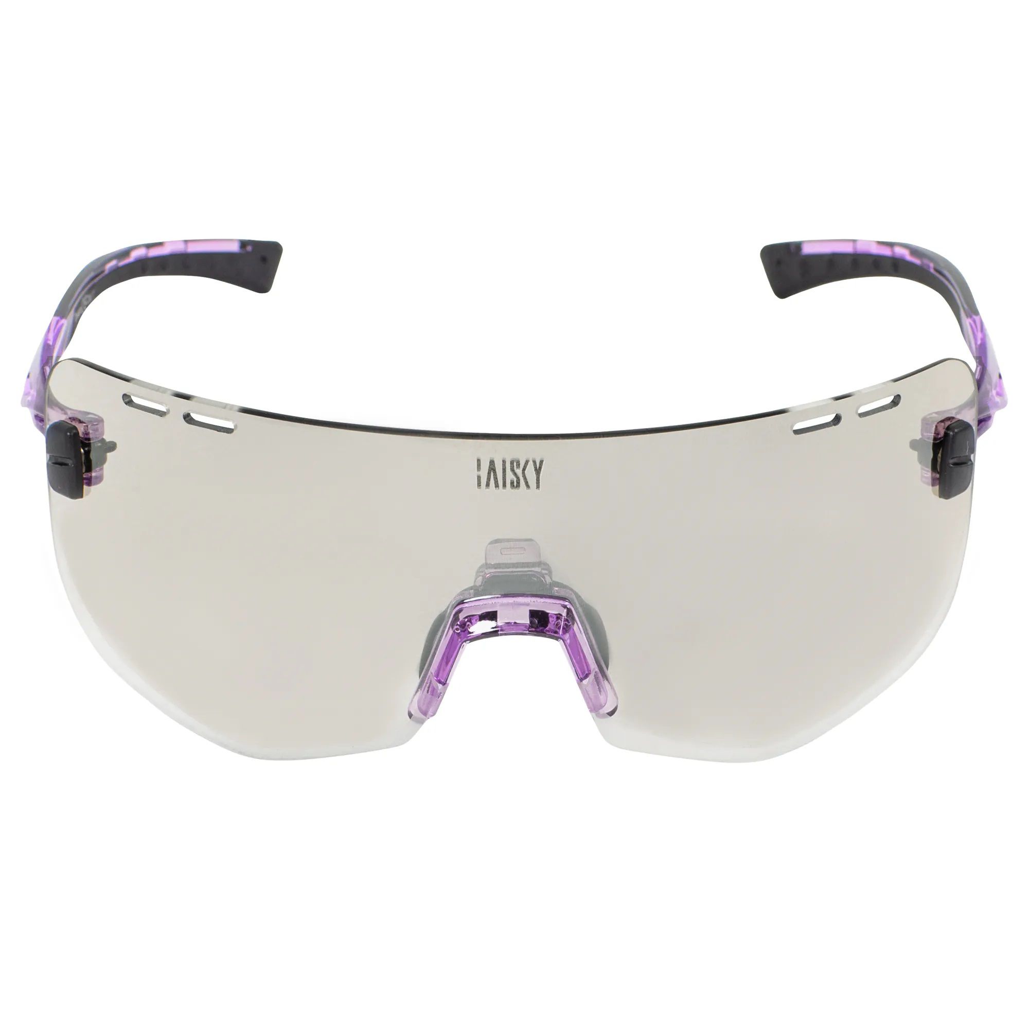 運動風鏡 淺紫框電鍍透明_BAISKY運動生活服飾